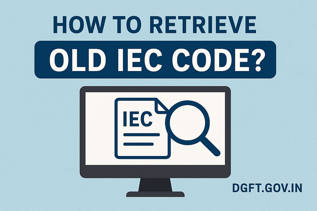 How to retrieve old IEC code? - JPARKS INDIA PRIVATE LIMITED